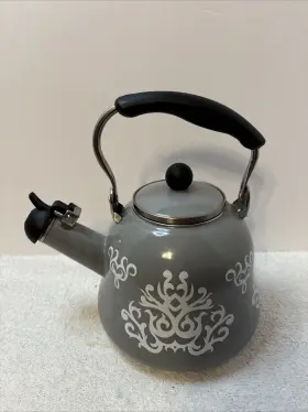 TEMP-TATIONS BY TARA K85319 Steel Tea Kettle Damask